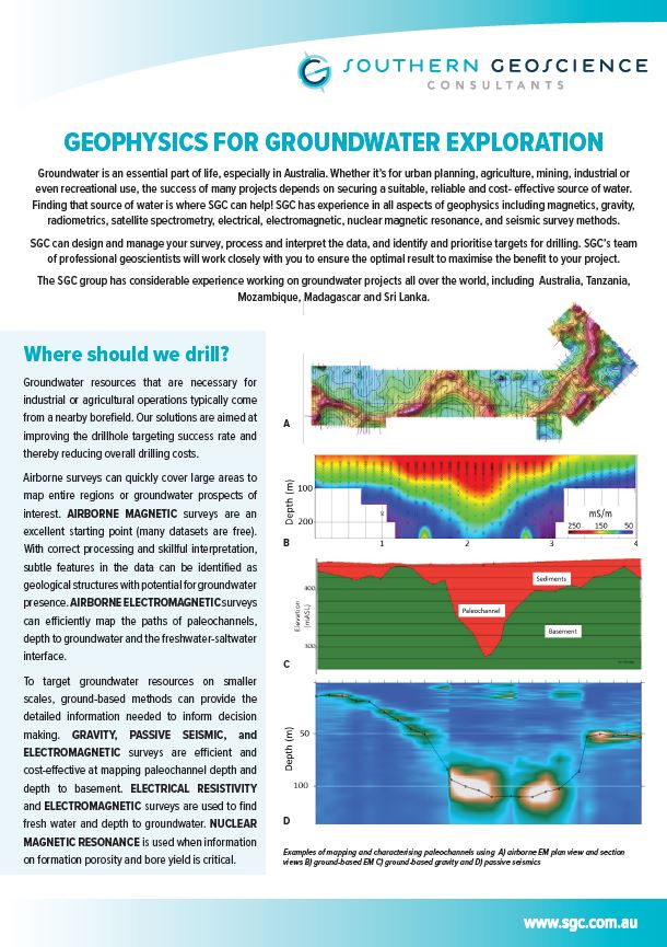 GEOPHYSICS FOR GROUNDWATER EXPLORATION AND MANAGEMENT - Southern ...